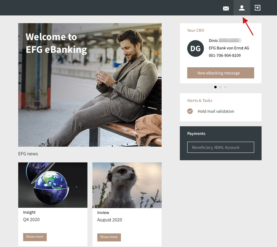 User Guide to eBanking for Clients - EFG International